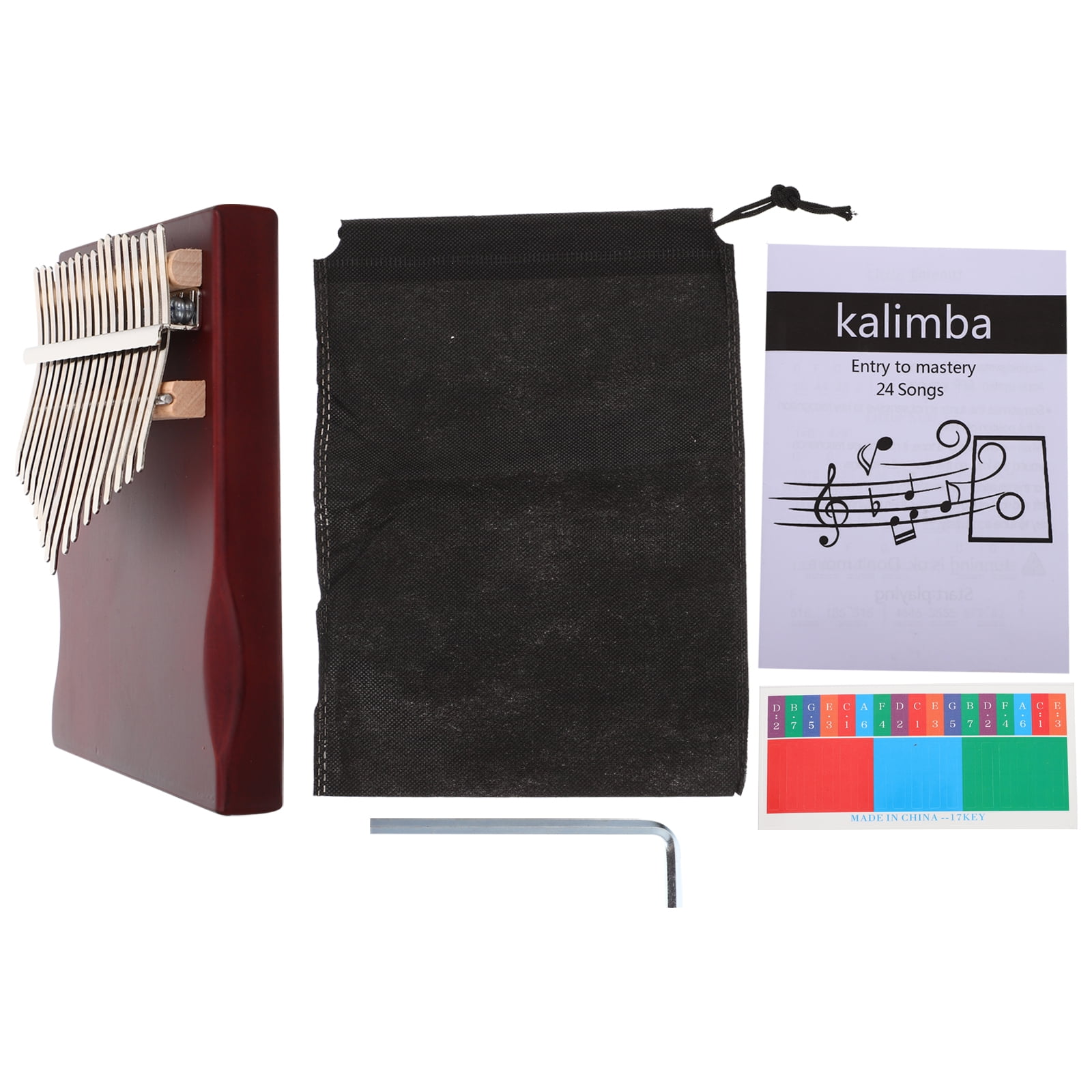 1 Set of Creative Small Finger Piano Wooden Durable Kalimba Chic 17 ...