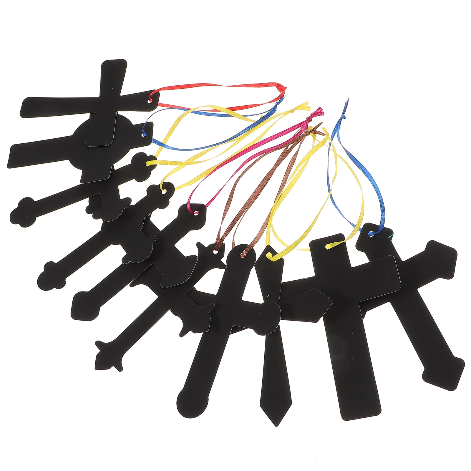 1 Set of DIY Scratch Cross Ornaments DIY Scratch Cross Art Craft Kit ...