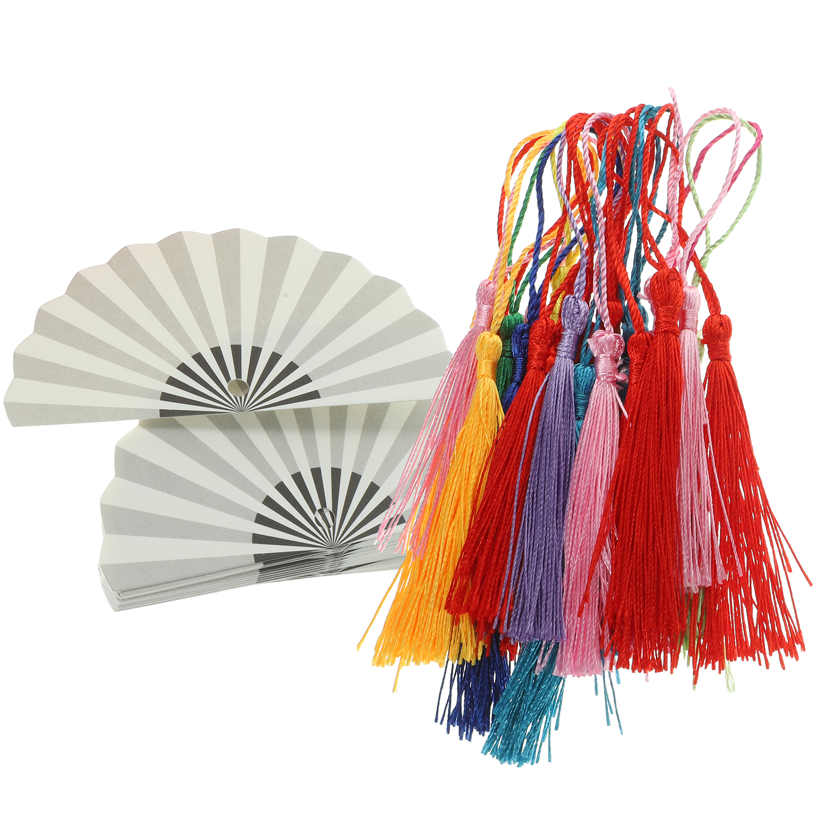 1 Set of Diy Fan Paper Bookmarks Graffiti Page Markers Unfinished Fan ...