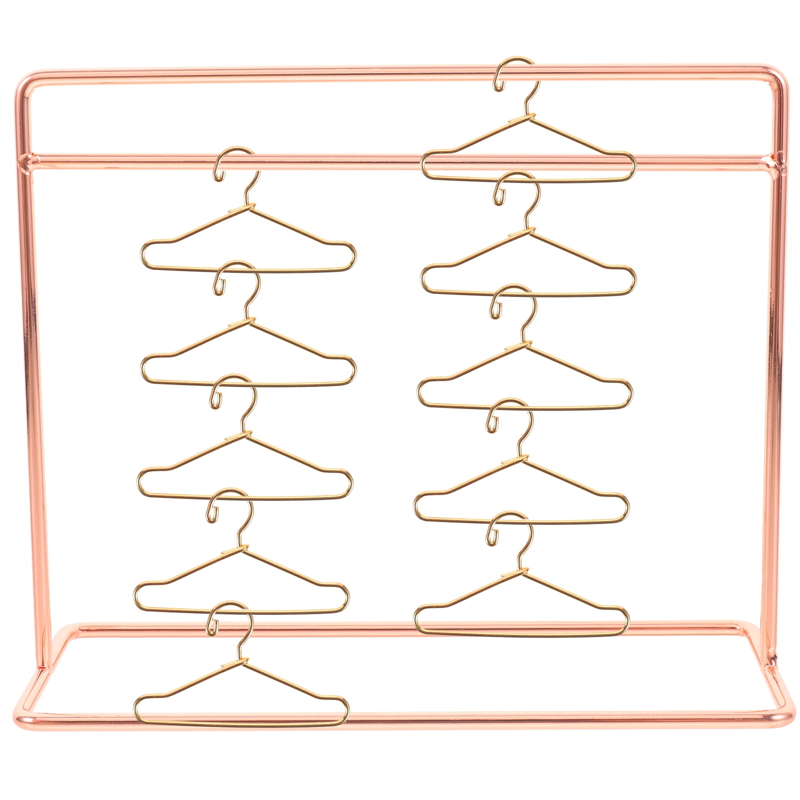 1 Set of Doll Apparel Hangers Miniature Cloth Rack Doll Clothes Rack ...