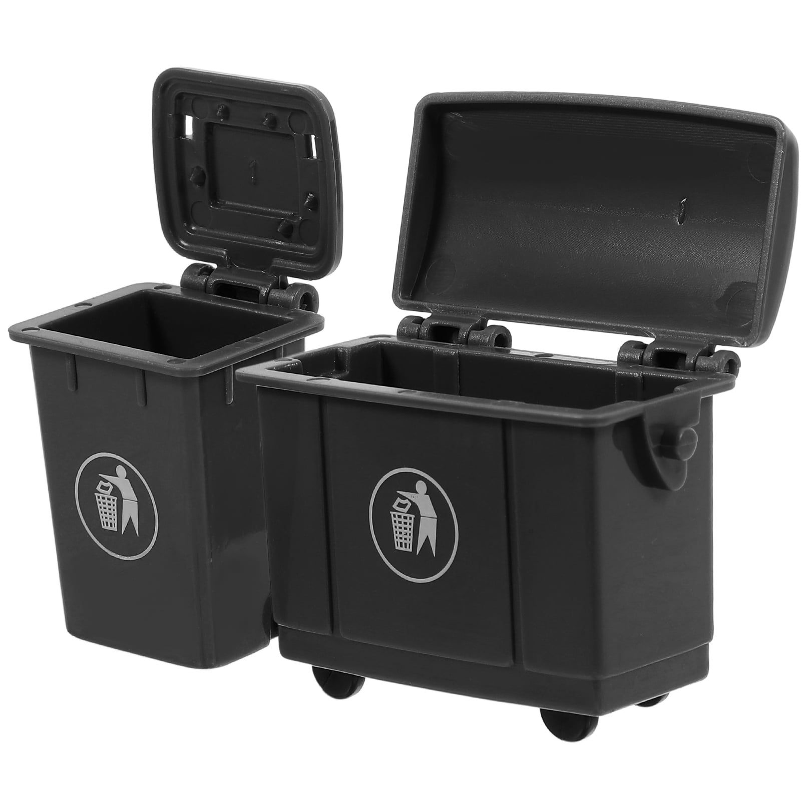 1 Set of Doll House Mini Trash Can Miniature Garbage Container Doll ...
