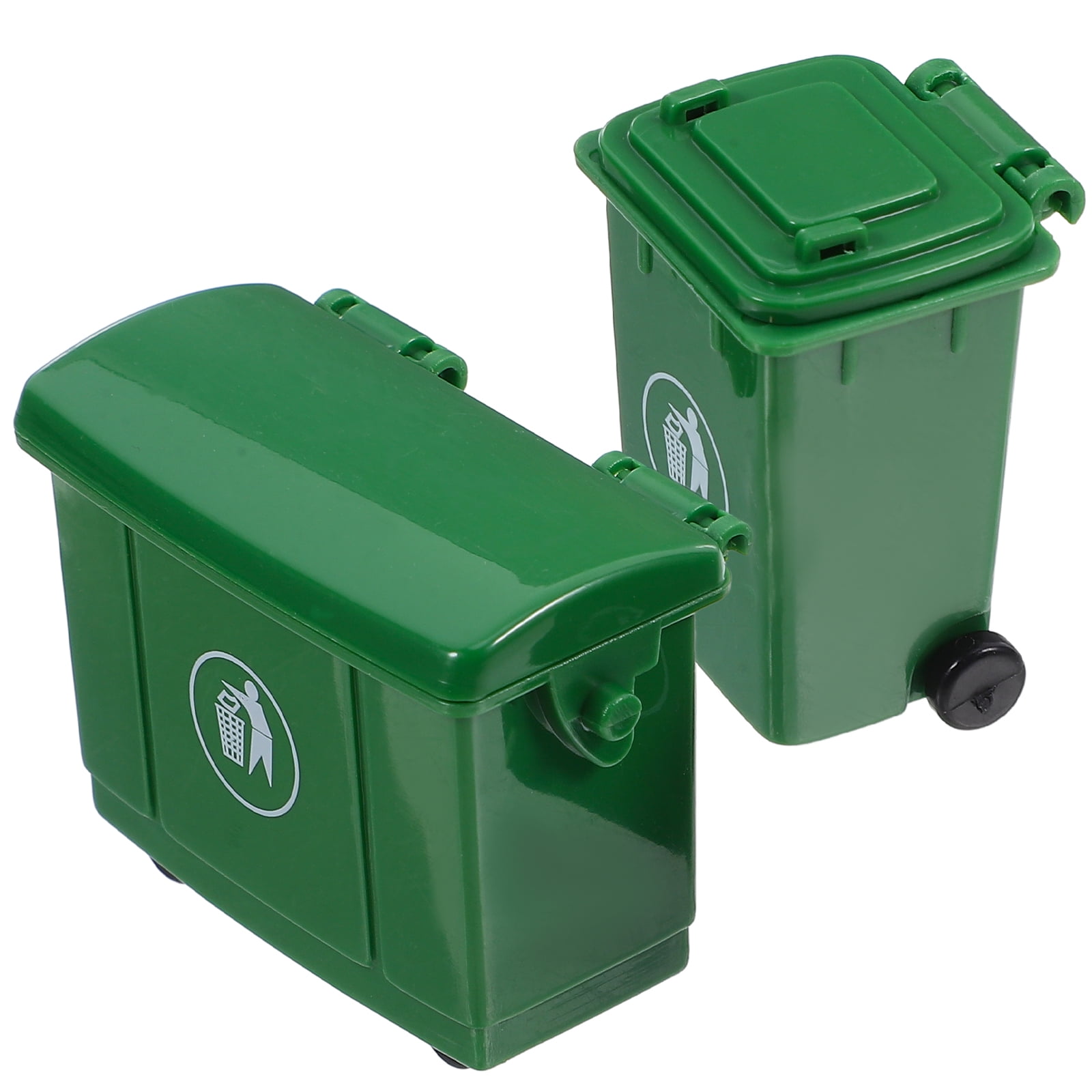 1 Set of Doll House Mini Trash Can Miniature Garbage Container Doll ...