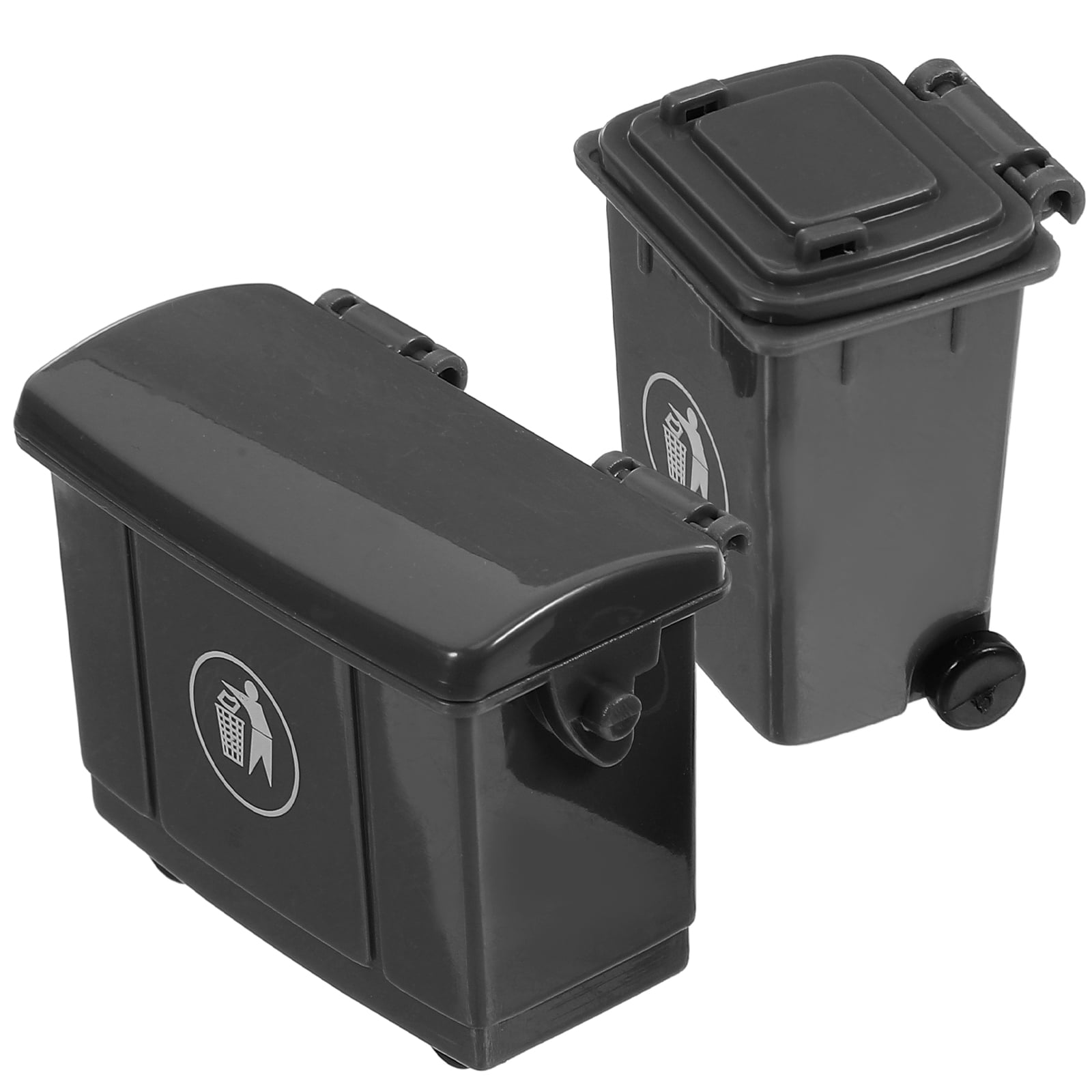 1 Set of Doll House Miniature Trash Can Mini Trash Can Litter Can Scene ...