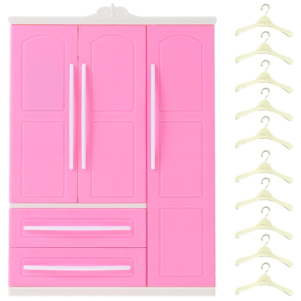 1 Set of Doll Wardrobe Doll Clothes Closet Mini House Furniture Mini ...