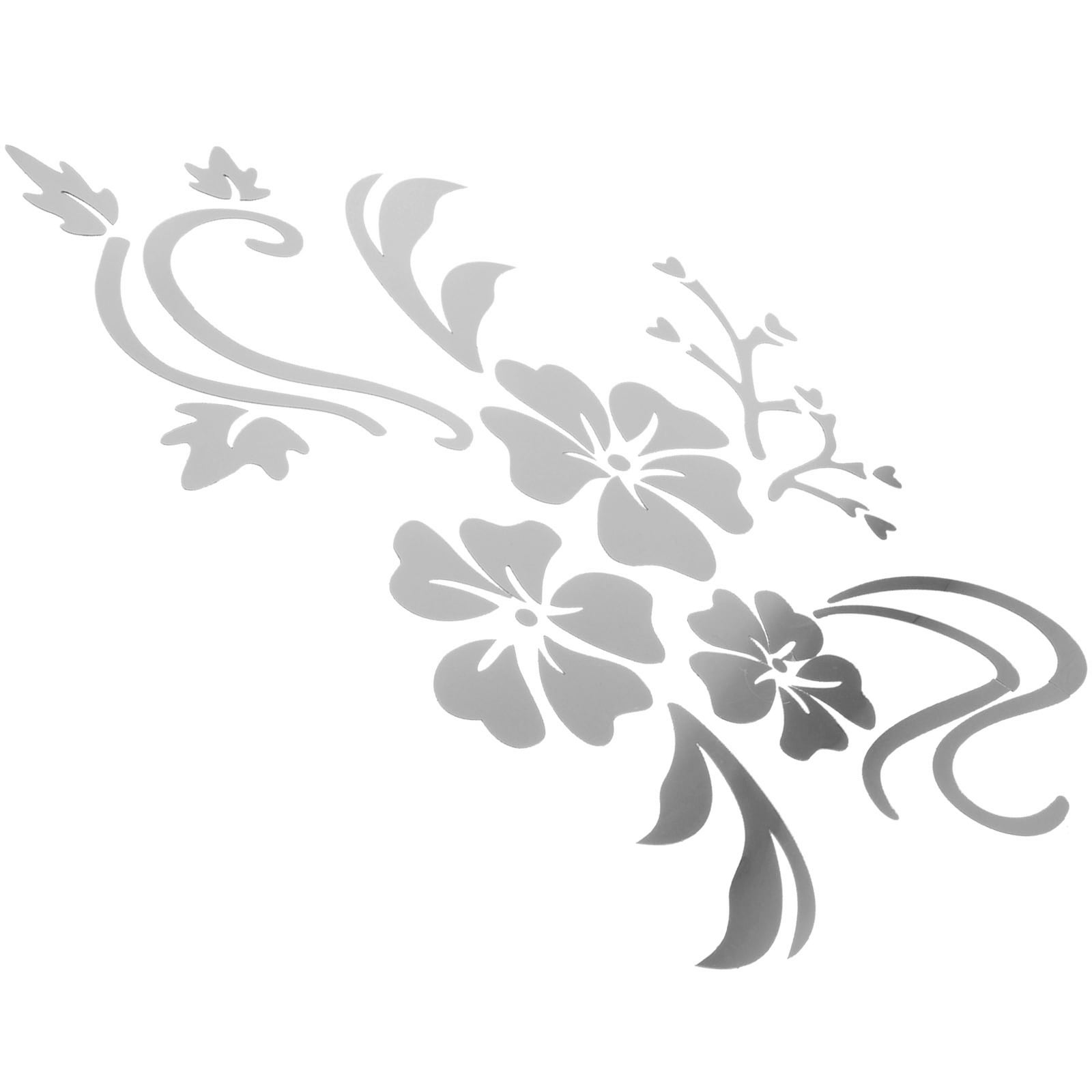 Guichaokj 1 Set Of Flower Wall Decals Diy Wall Acrylic Wall Home Mirror