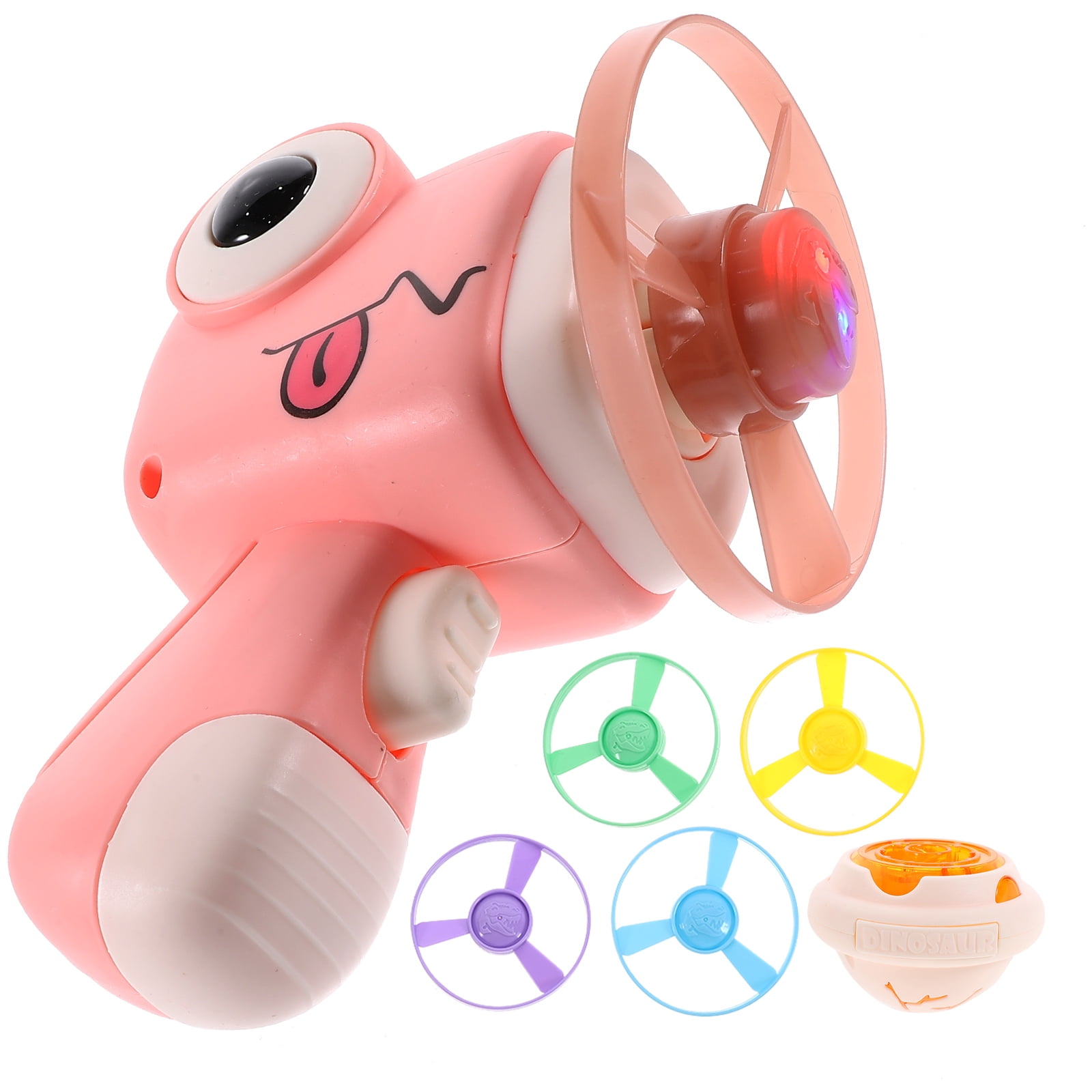 1 Set of Flying Disc Saucer Launcher Toy Kids Chasing Game Toy Outdoor ...