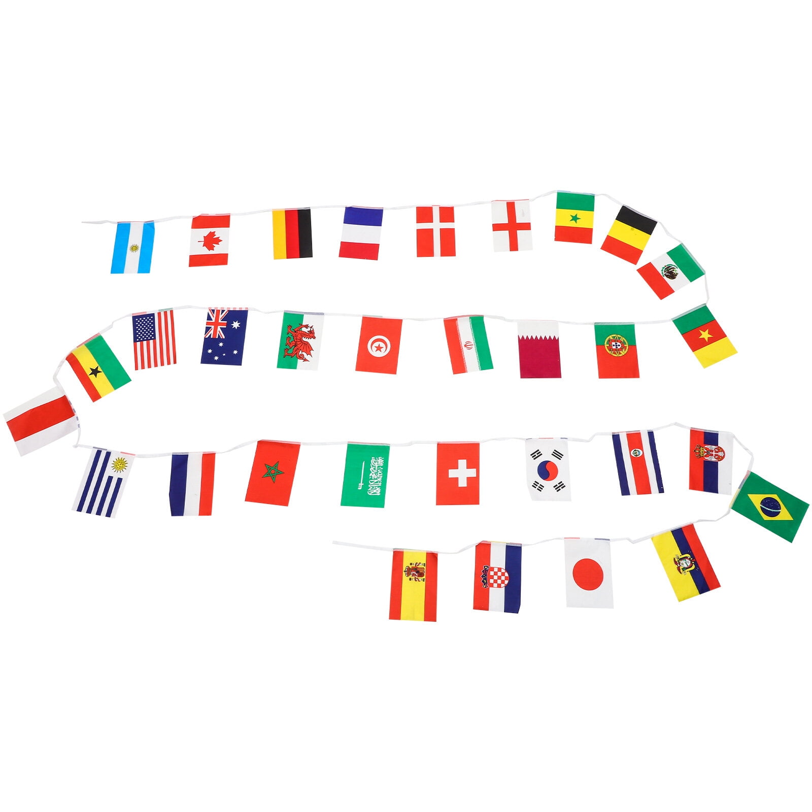 1 Set of Football Match String Flags Fans Bunting Flag Banner Soccer ...