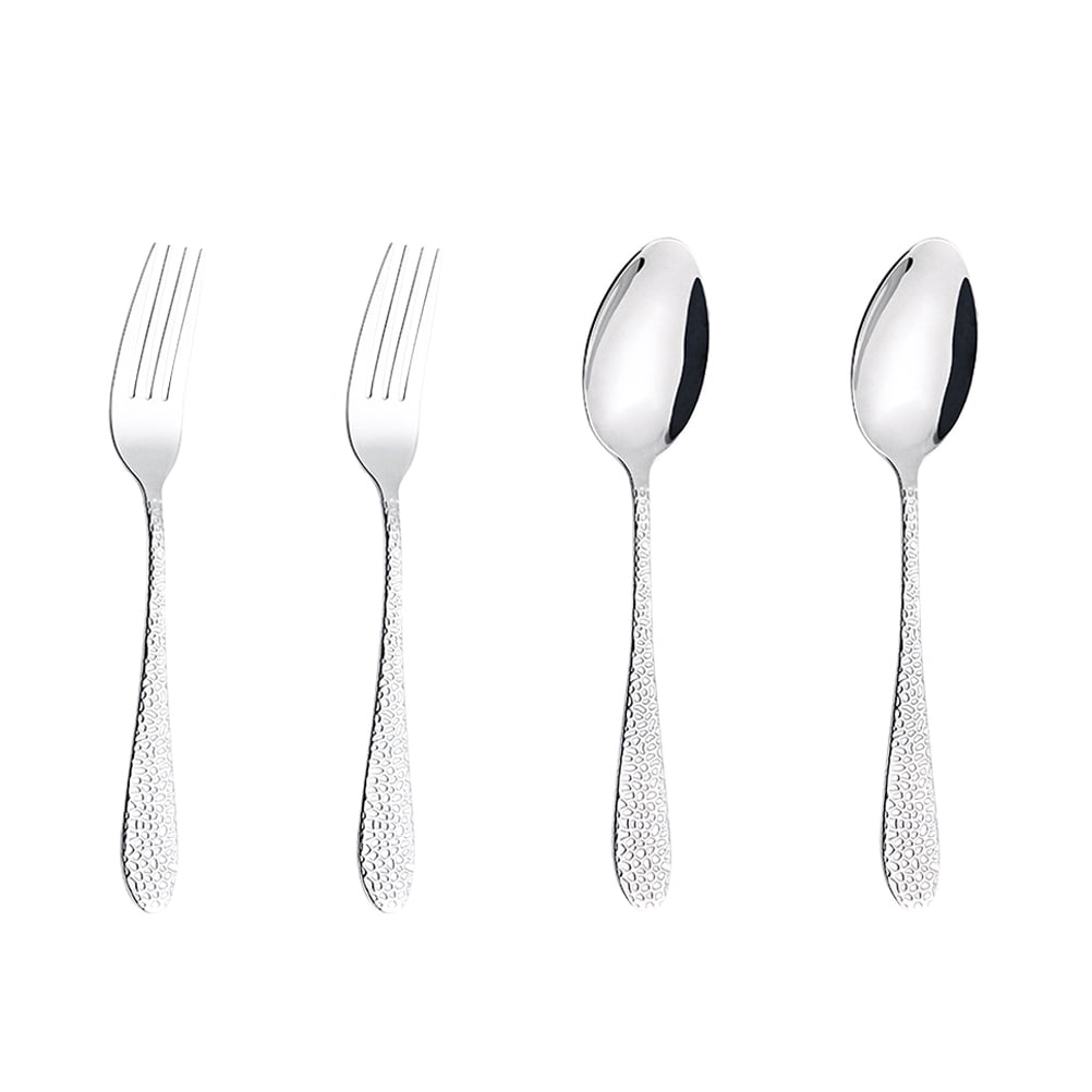 1 Set of Forks and Spoons Stainless Steel Fork Spoon Western Food Fork ...