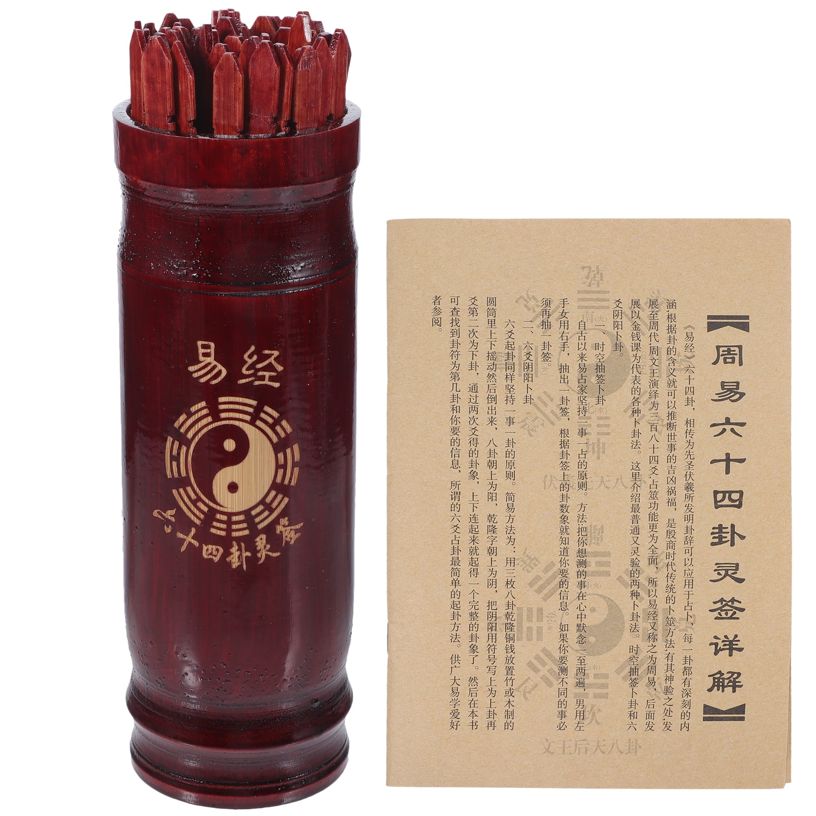 1 Set of Fortune Sticks with Storage Cup Chinese Divination Sticks ...