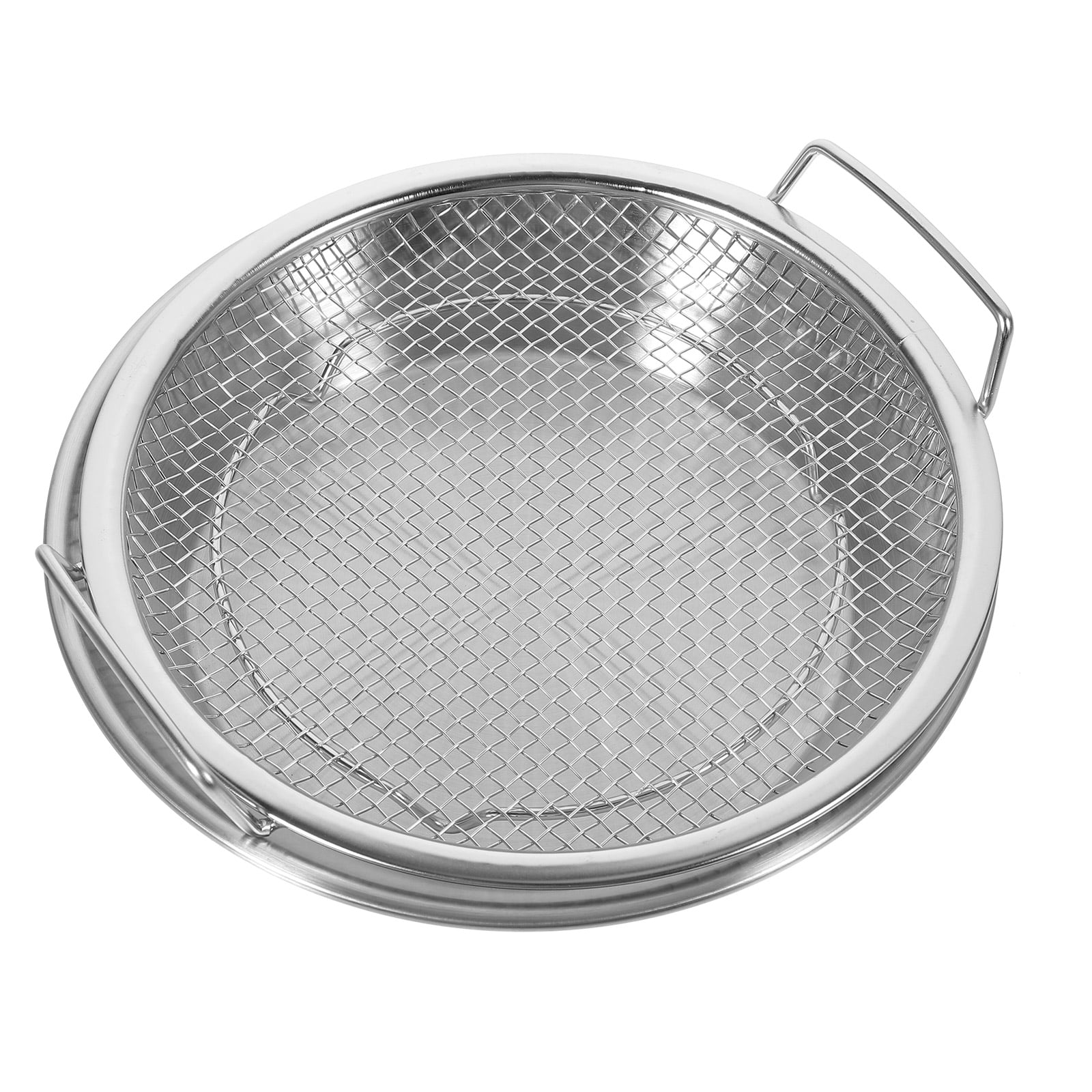 1 Set of Fried Food Drain Net Metal Snack Dish Oil Drain Net and Plate ...