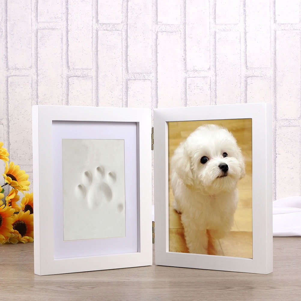 1 Set of Furry Pet Paws Clay Frame Lovely Pet Commemorative Picture ...