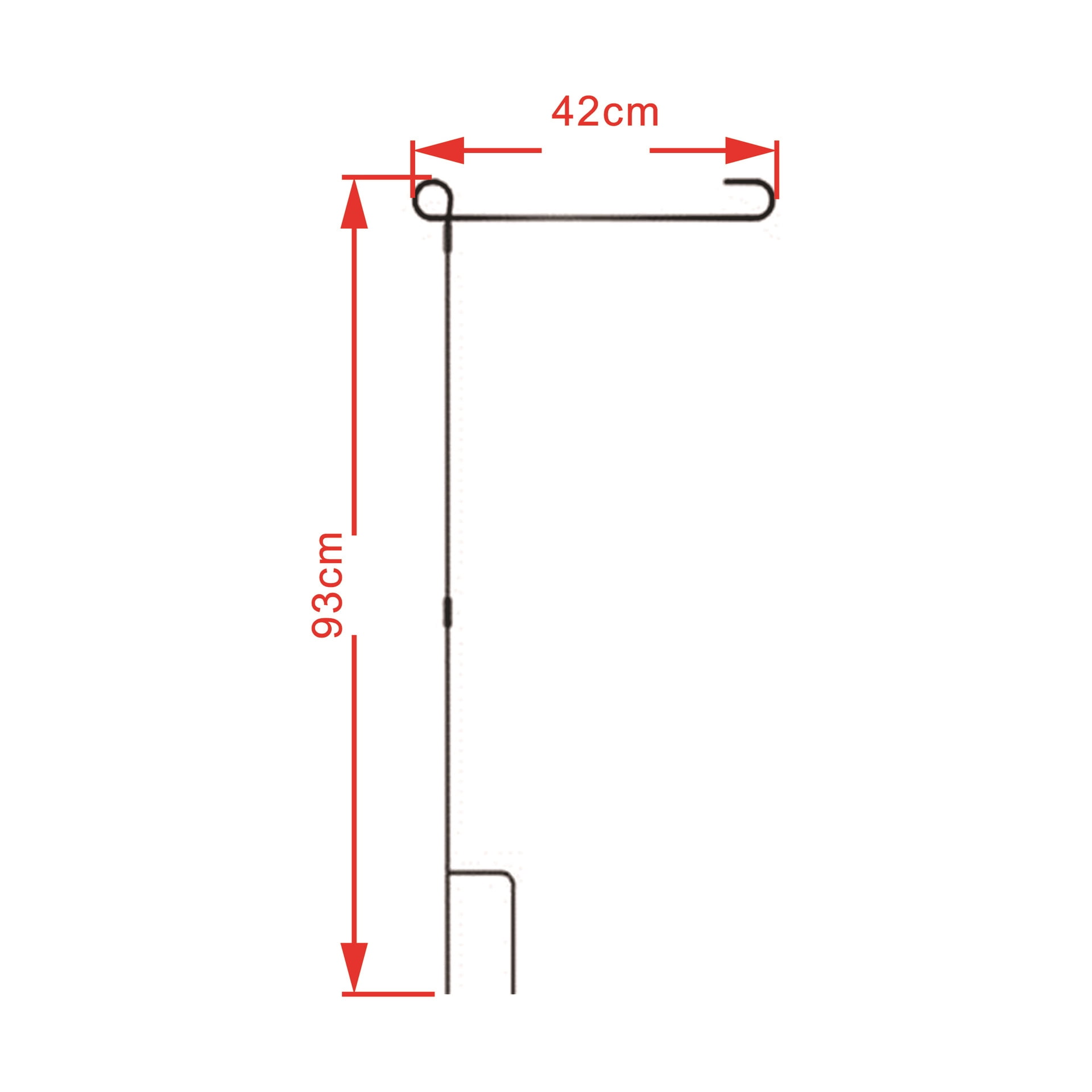 1 Set of Garden Flag Holder Stand Weather-Proof Yard Flagpole Metal ...