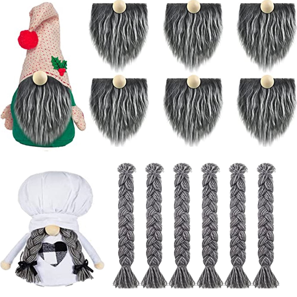 1 Set of Gnome Beard Pigtails Set DIY Doll Beard Material Handmade ...