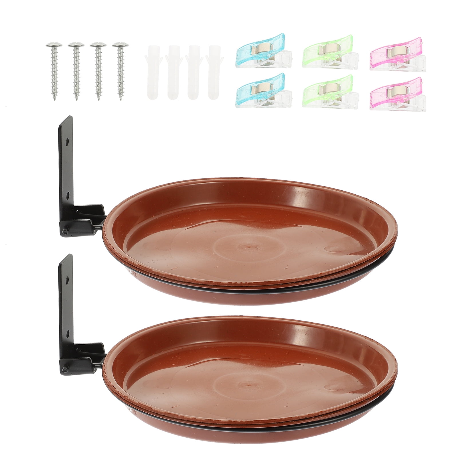 1 Set of Hanging Bird Bath Tray Bird Feeder Deck with Heavy Duty Ring ...