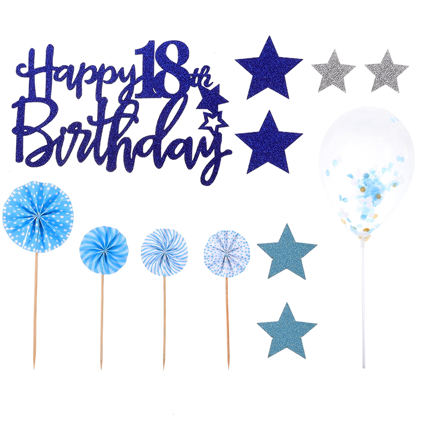 1 Set of Happy 18th Birthday Cake Topper 18th Birthday Party Decoration ...
