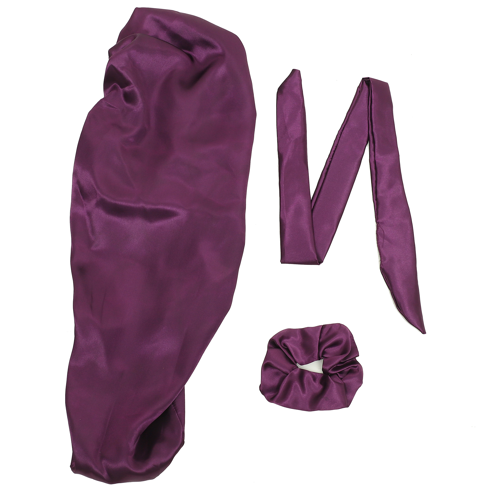 1 Set of Headband Sleep Curly Hair Hat Silk Ribbon Sleep Cap Delicate ...