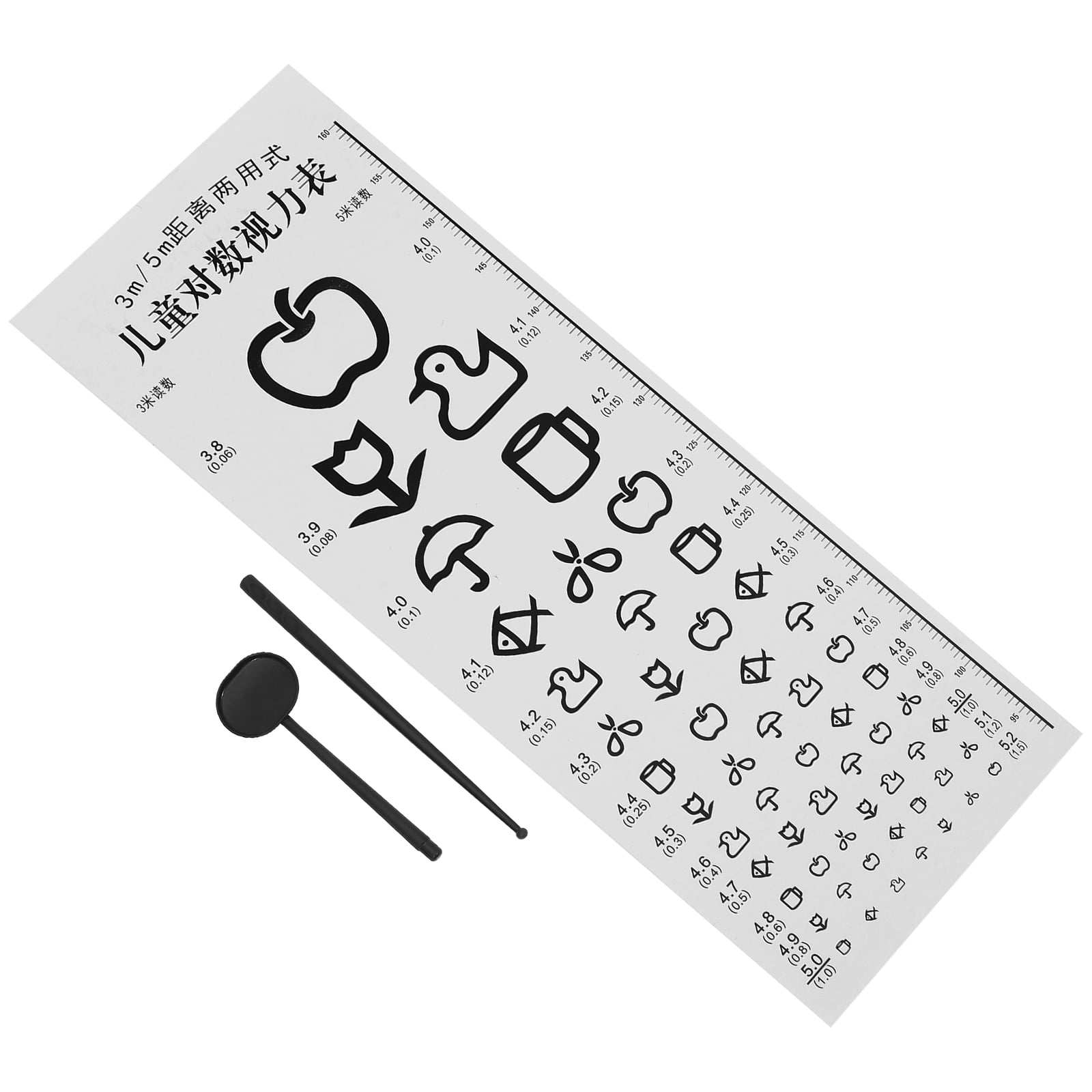 1 Set of Home Wall Visual Chart Standard Visual Eye Exam Chart Eye ...