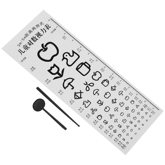 1 Set of Home Wall Visual Chart Standard Visual Eye Exam Chart Eye ...