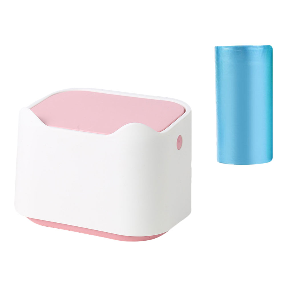 1 Set of Household Desktop Garbage Can Plastic Desktop Trash Can for ...