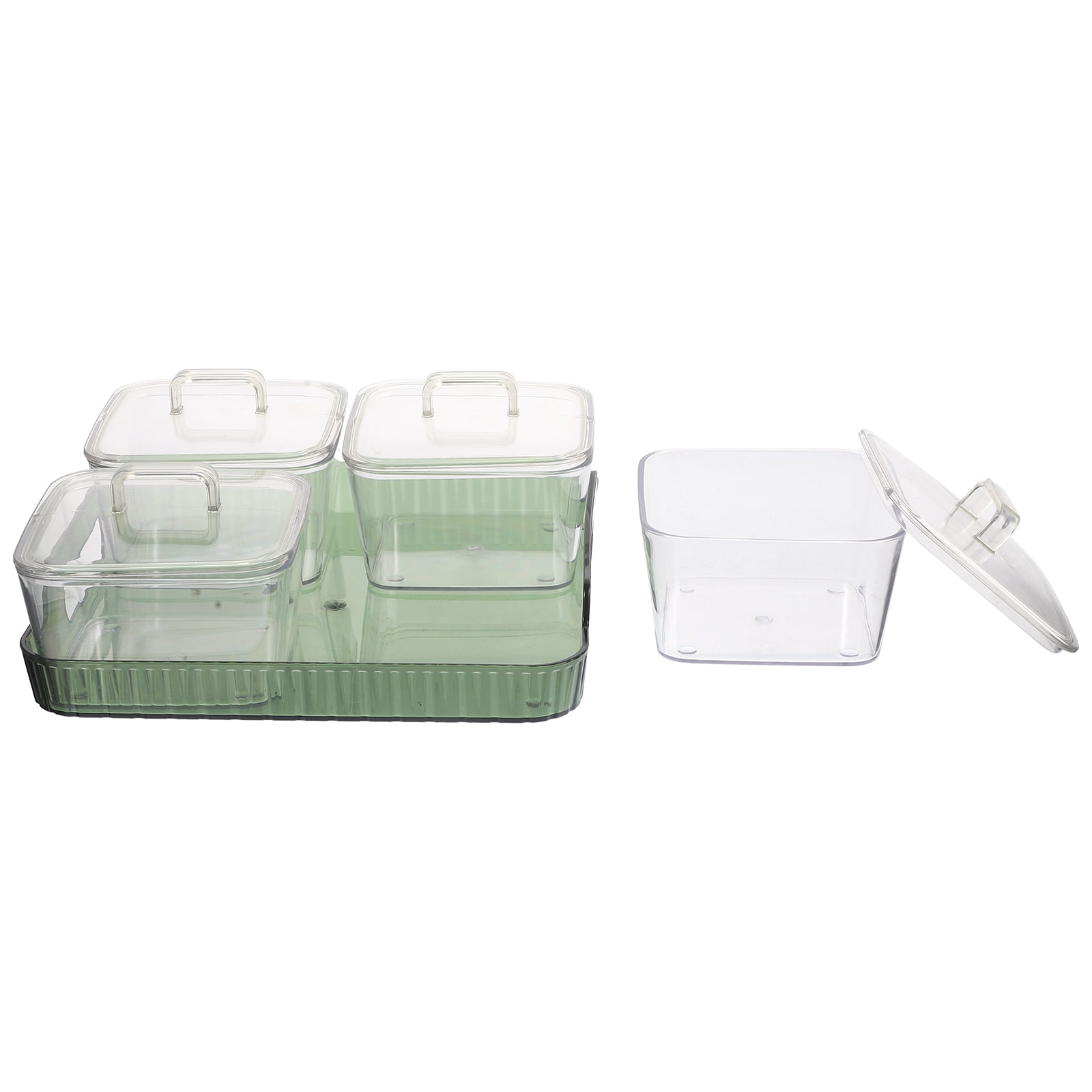 1 Set of Household Snacks Storage Box Compartments Design Multiple Grid ...