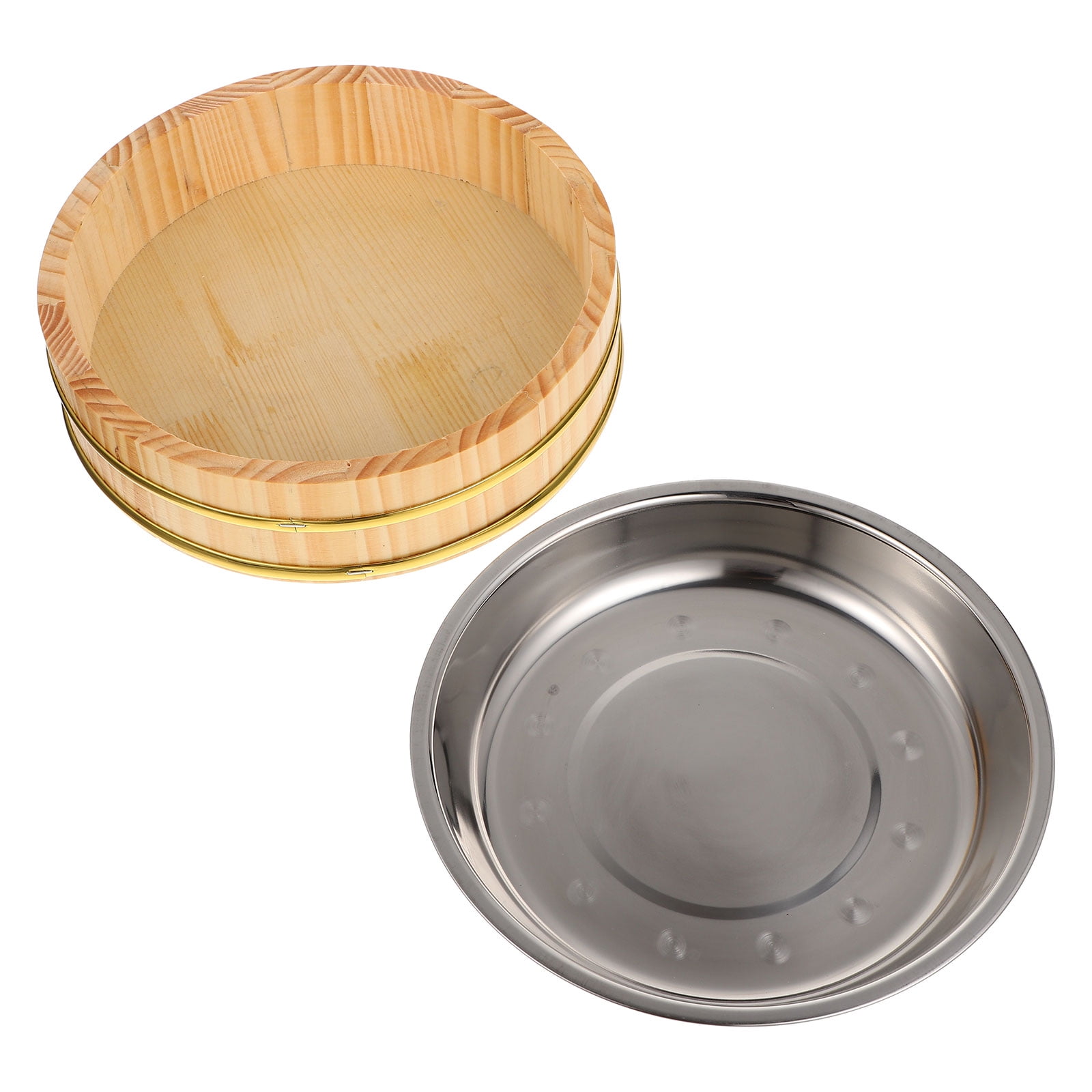1 Set of Japanese-style Bucket With Stainless Steel Basin Kitchen Sushi ...