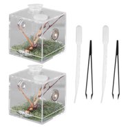 Spider Terrarium, Clear Acrylic Reptile Cage Habitat Insect Feeding Box ...