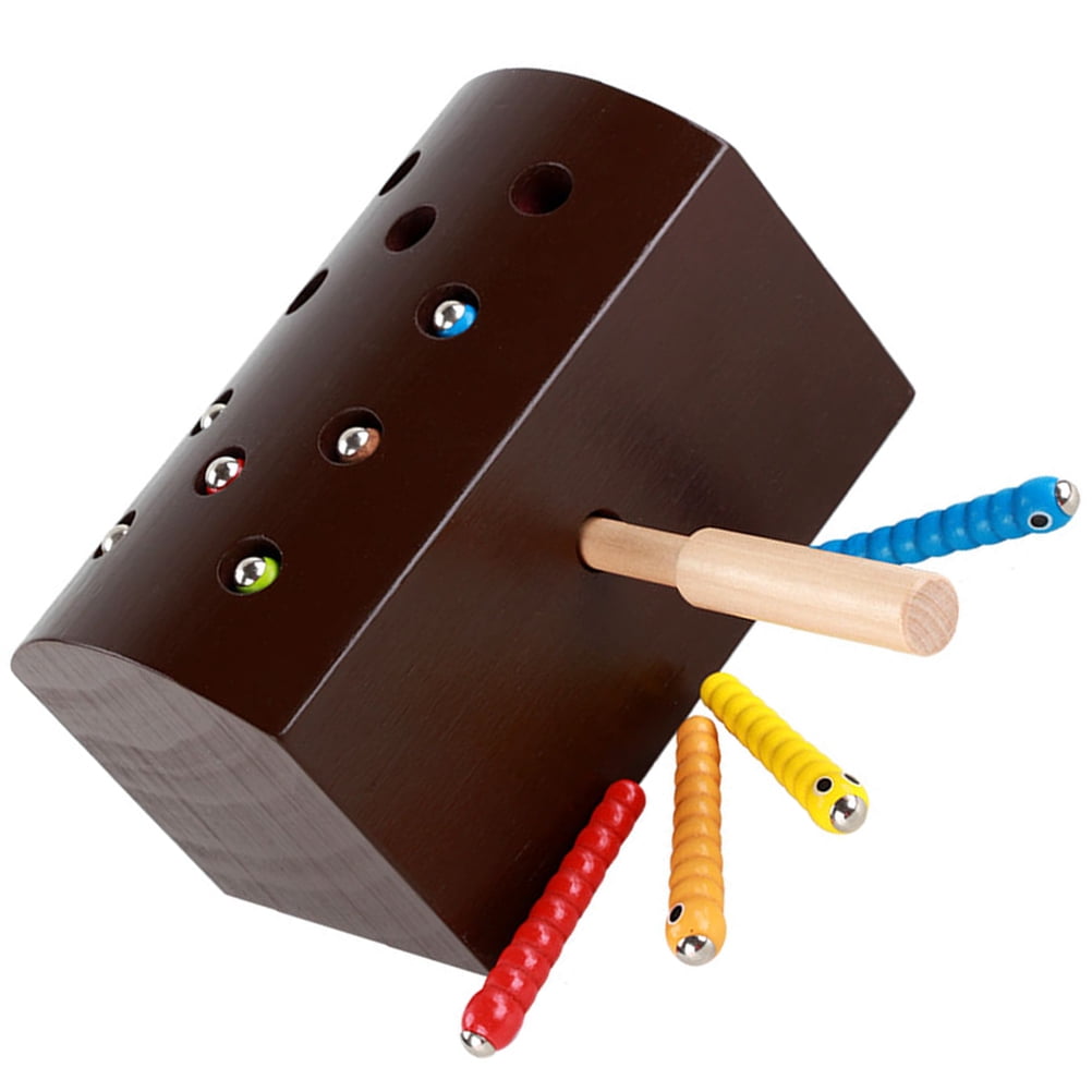 1 Set of Kids Magnetic Insect Catch Plaything Toys Catch Worms Toy ...