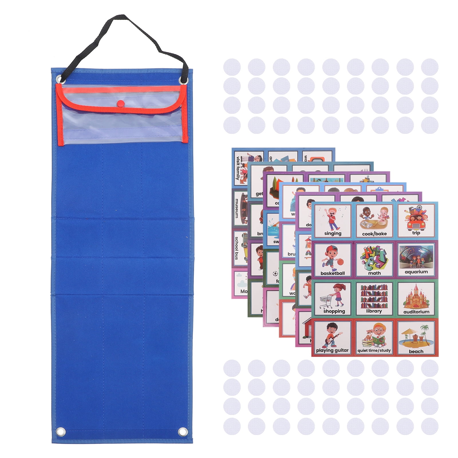 1 Set of Kids Visual Schedule Calendar Chart 2 in 1 Chore Routine Chart ...