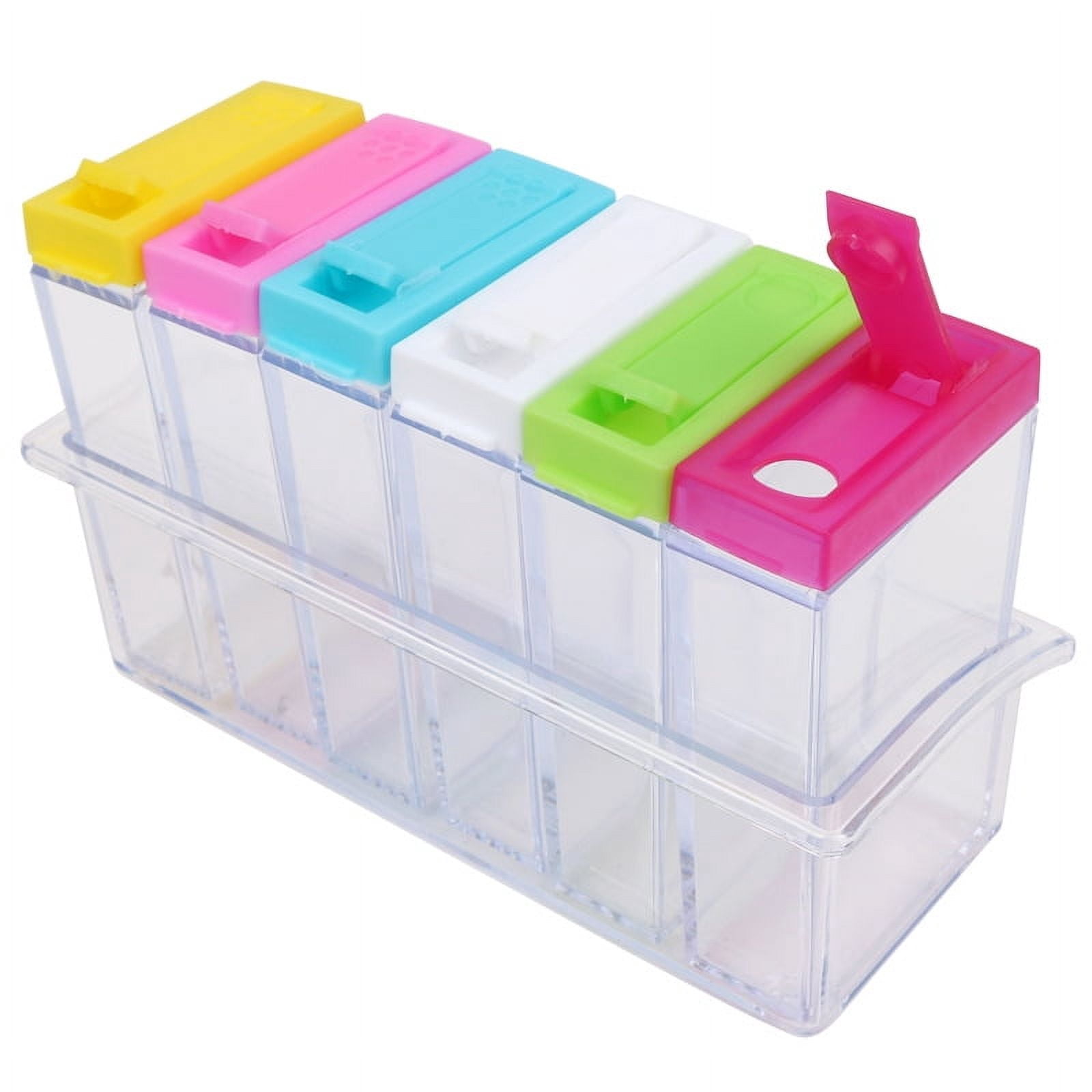 1 Set of Kitchen Spice Jars Transparent Spice Storage Containers Spice ...
