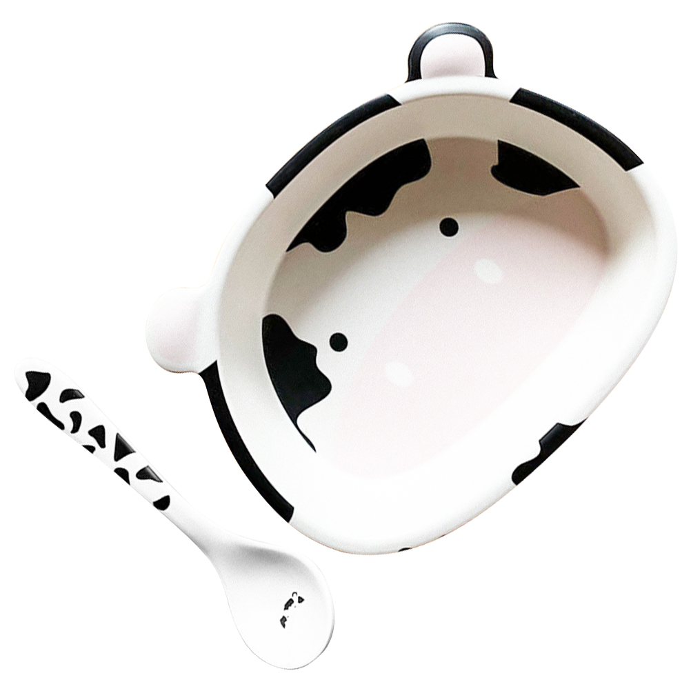 1 Set of Lovely Cow Shape Dessert Bowl Food Container for Kids Fiber ...