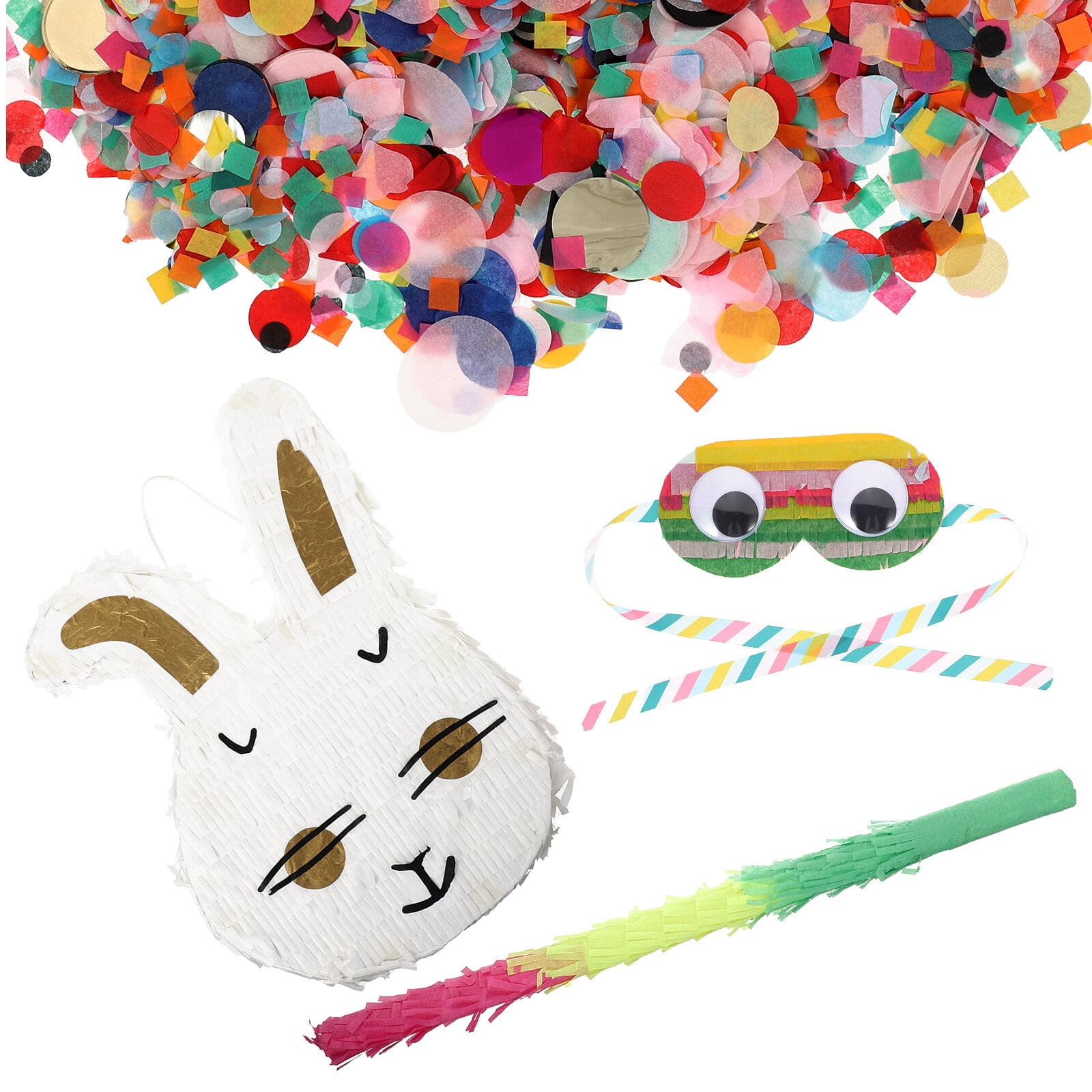 1 Set of Lovely Pinata Stick Pinata Eye Mask Paper Bunny Pinata ...