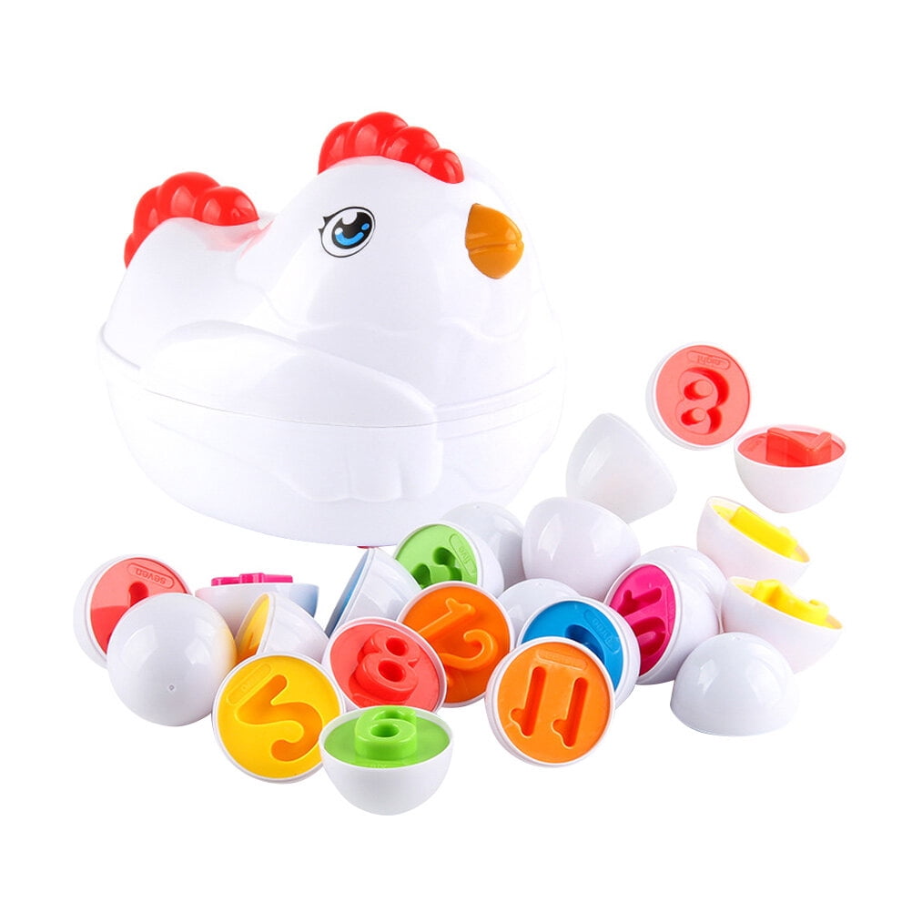 Assorted Color Plastic Chick and Egg Toys for Kids Use 1 Set Matching ...