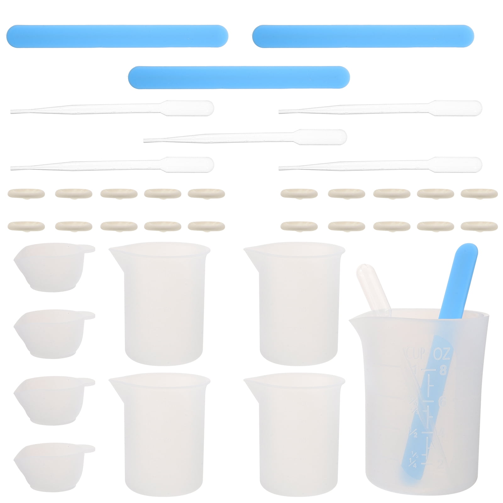 Epoxy Resin Measuring Cups with Mixing Sticks and Dispensing Cups Set ...