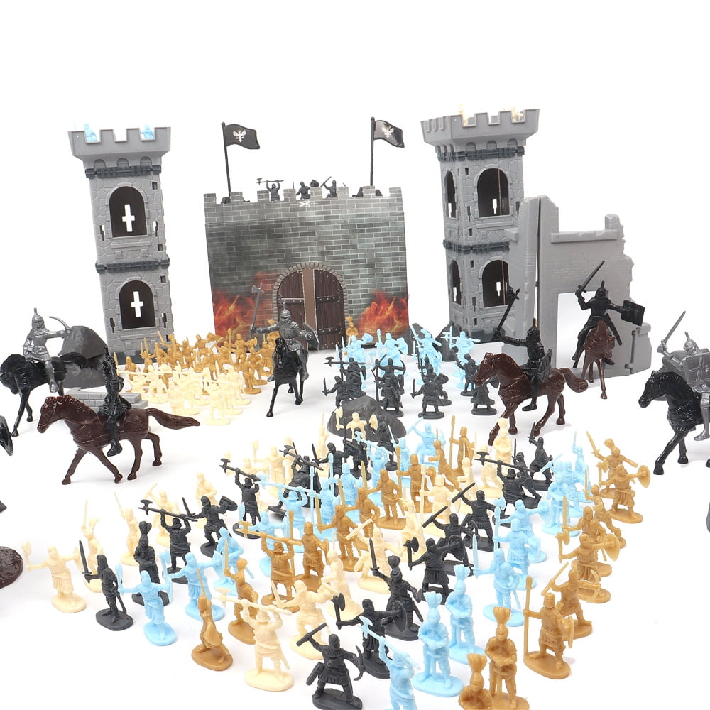 1 Set of Medieval Figurines Sand Table Castle Soldier Models Tiny ...