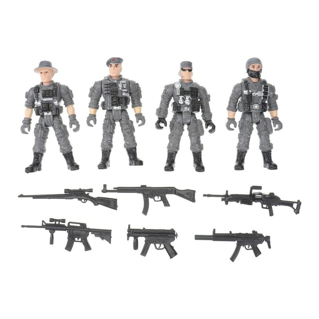 1 Set of Mini Plastic Soldiers Figures Static Model Men Figures ...
