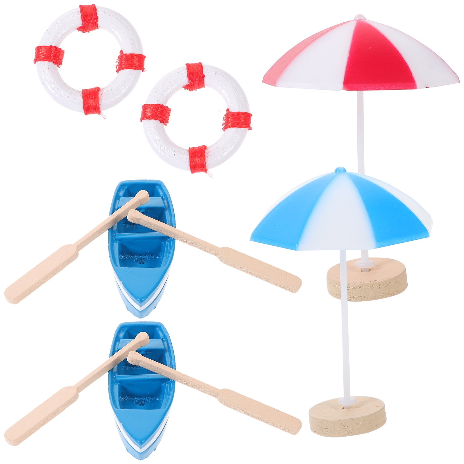 1 Set of Miniature Beach Layout Decor Doll House Beach Accessories Mini ...