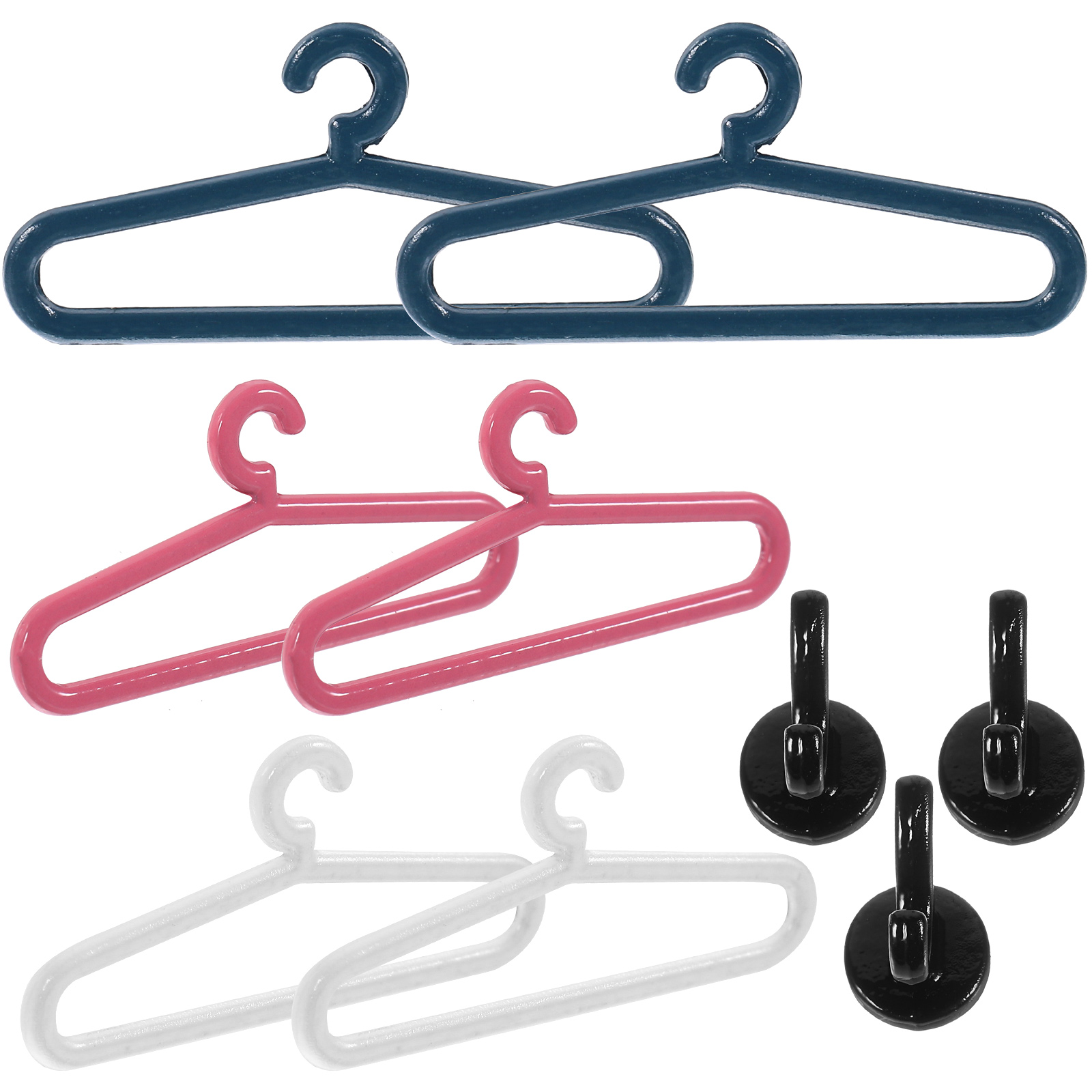 1 Set of Miniature Hangers Doll Clothes Hangers on Hooks Model Doll ...