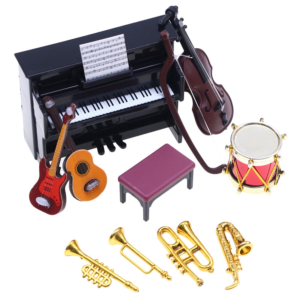 1 Set of Miniature Musical Prop Model Accessory Music Instrument Decor ...