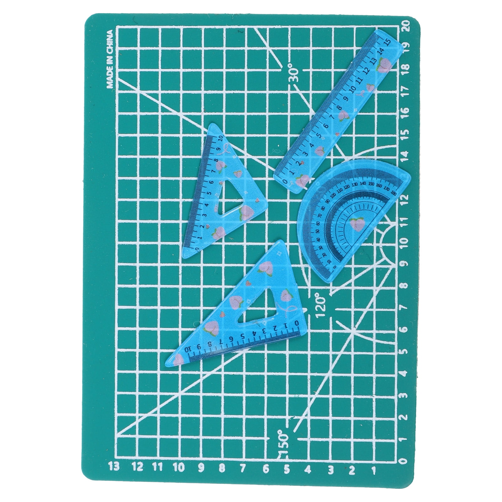 1 Set of Miniature Ruler Model Tiny Ruler and Mat Mini School Toy Mini ...