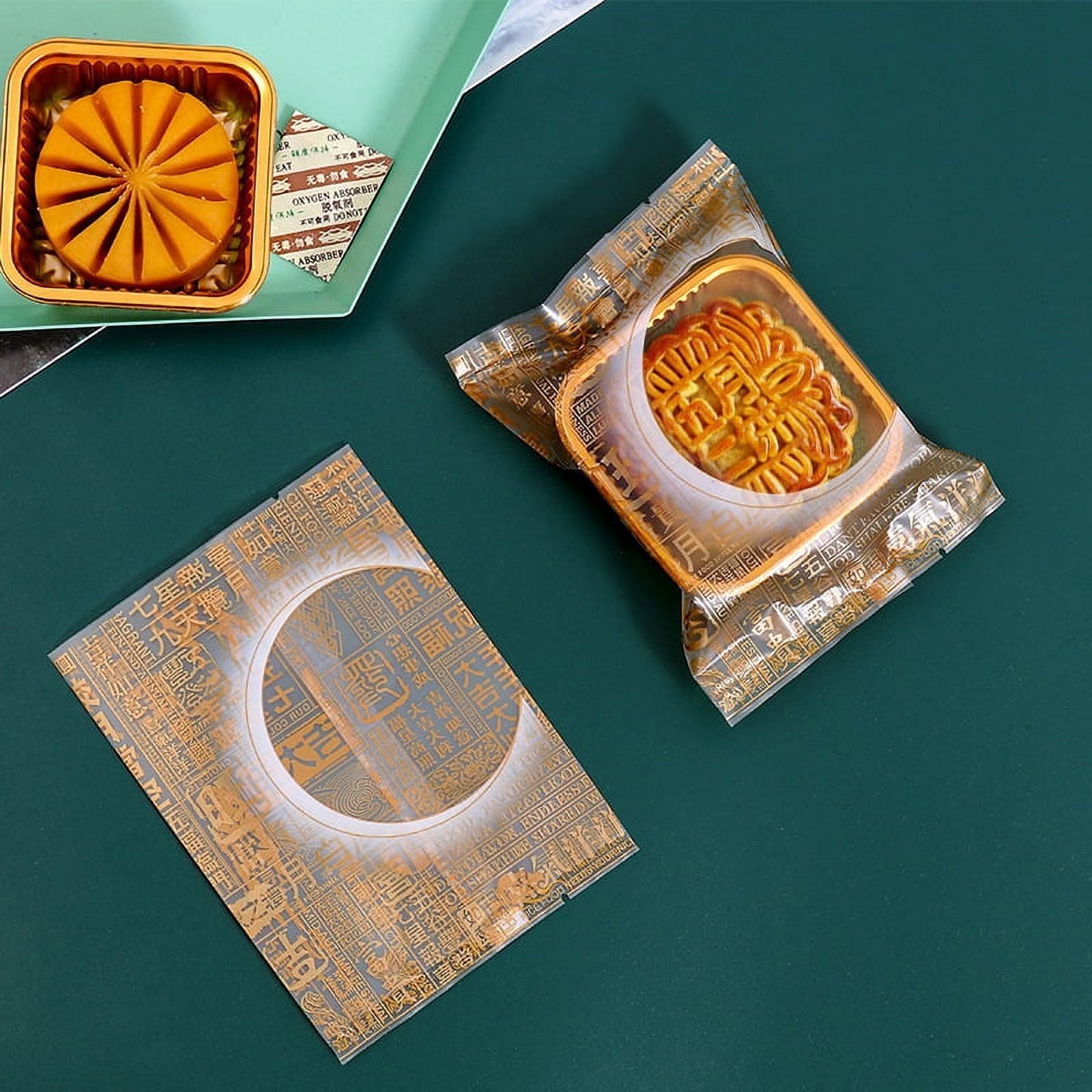 MERRYHAPY Luxury Mooncake Packaging 100 x Packaging Bags Plastic ...