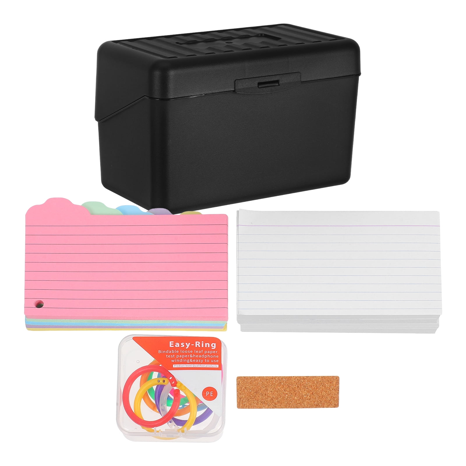 WHAMVOX Multifunctional Black Flashcard Organizer for Efficient Note ...