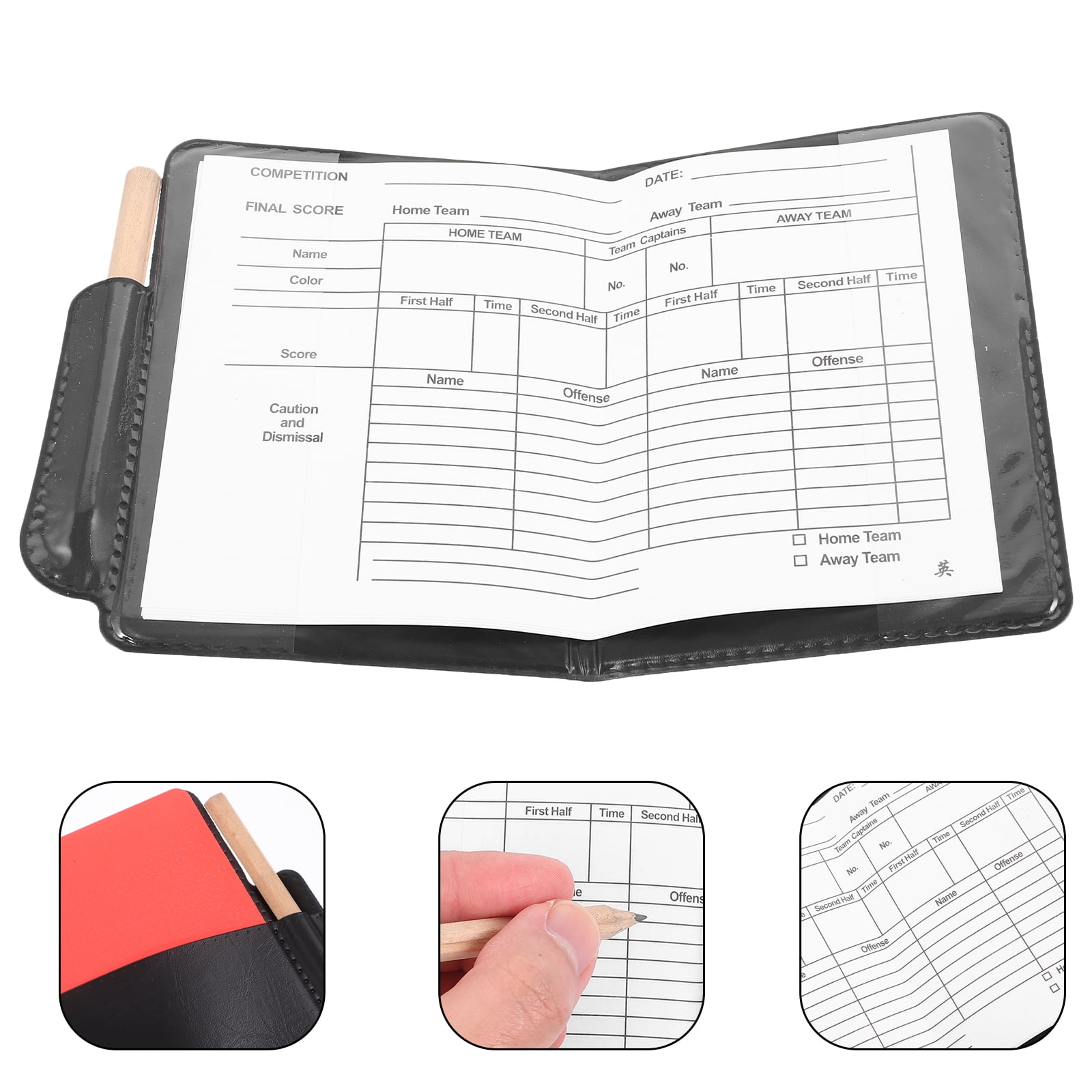 1 Set of Multi-function Soccer Cards Standard Referee Wallet ...