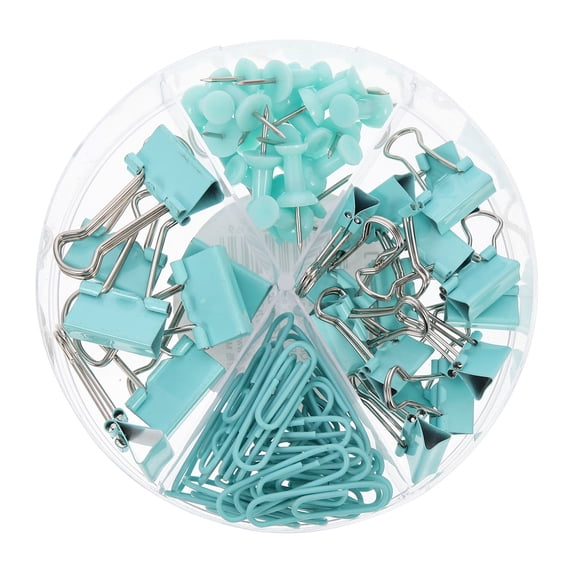 1 Set of Multi-functional Iron Paper Clips and Thumb Tacks for Office ...