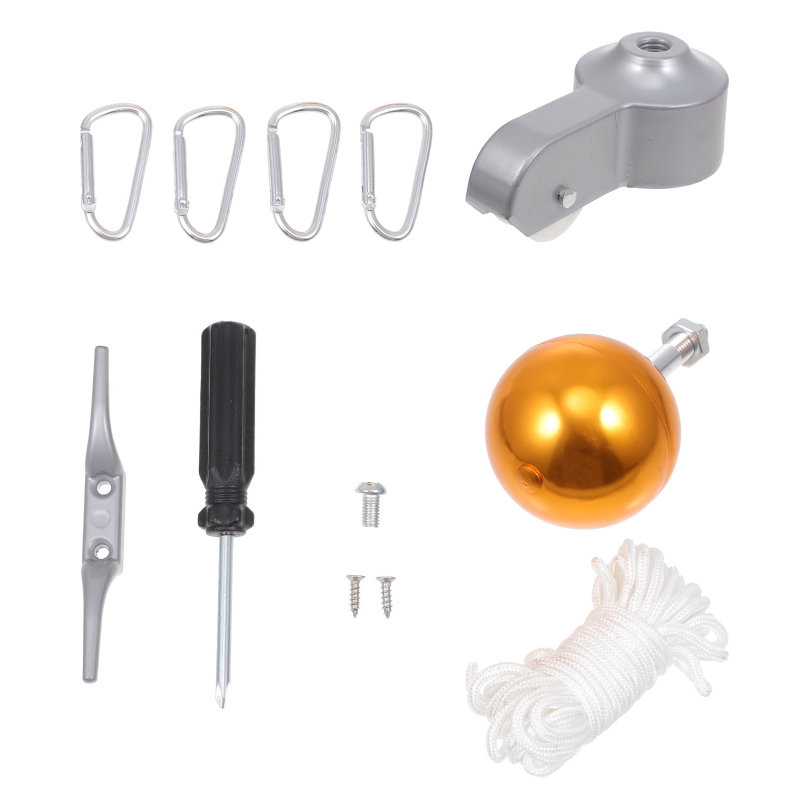 1 Set of Outdoor Flag Pole Accessories Flagpole Pulley Truck Simple ...