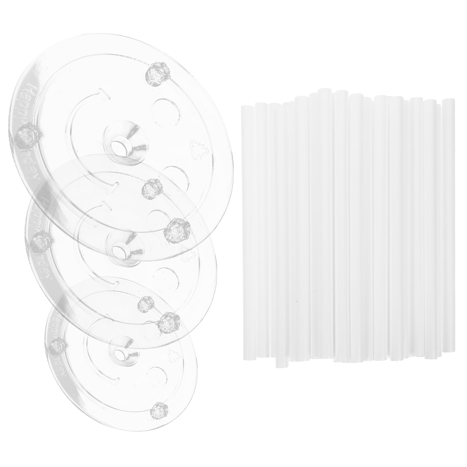 1 Set of Plastic Cake Tier Supports with Cake Boards Tiered Cake ...