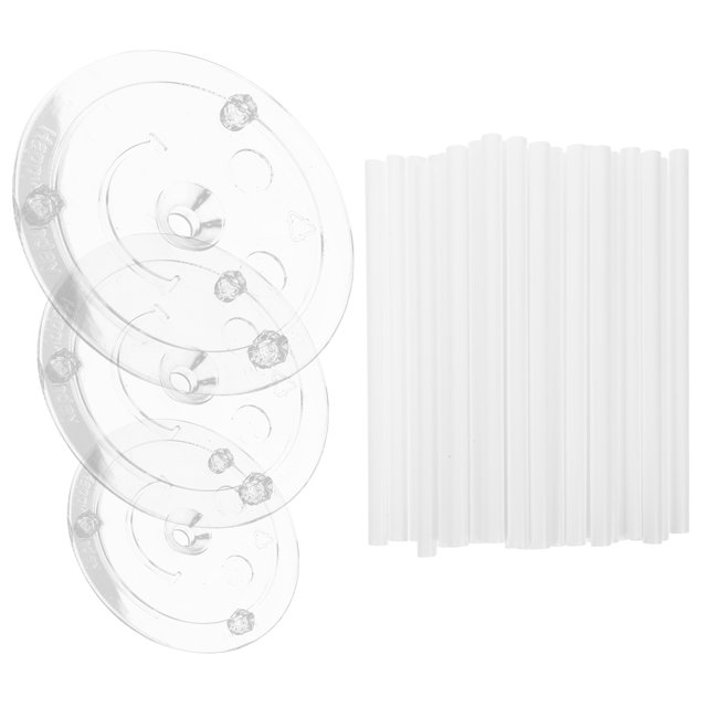1 Set of Plastic Cake Tier Supports with Cake Boards Tiered Cake ...