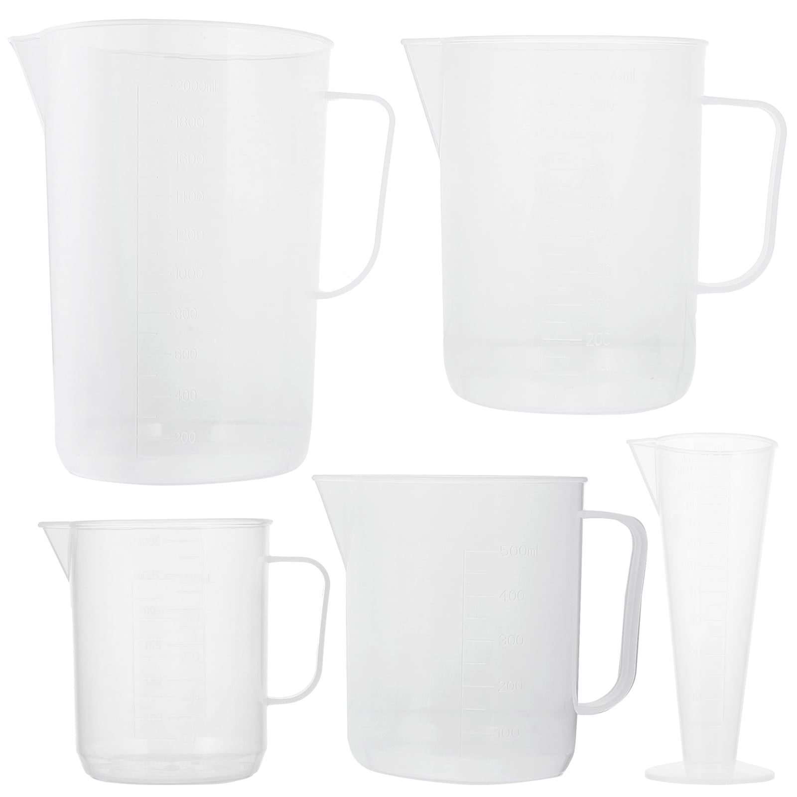KAKOWELY Pouring Cups Measure 5-Pcs Liquid Scale For Home Users And ...