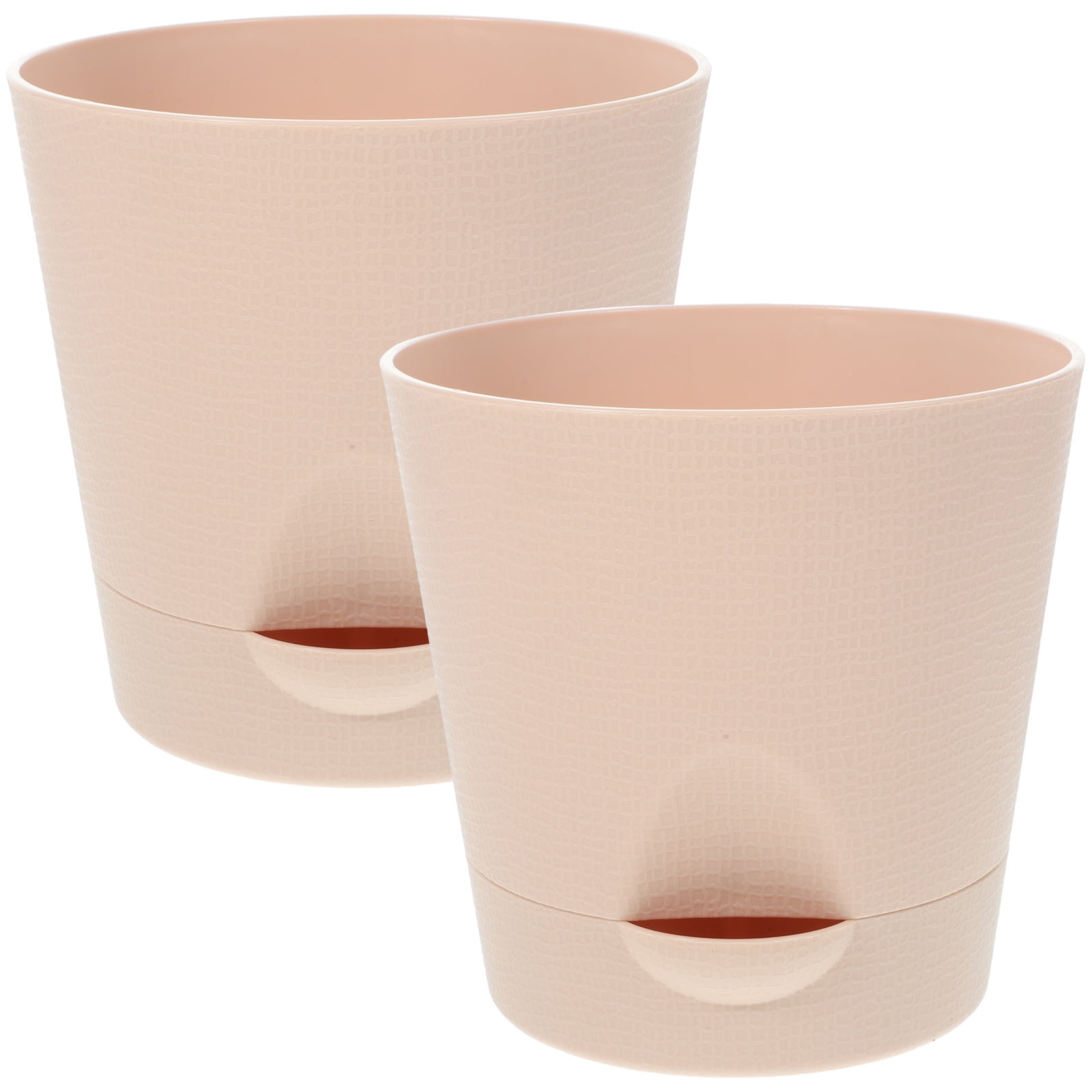 Walmart Set of Small Plastic Self-Watering Flower Plant Pots for Indoor ...