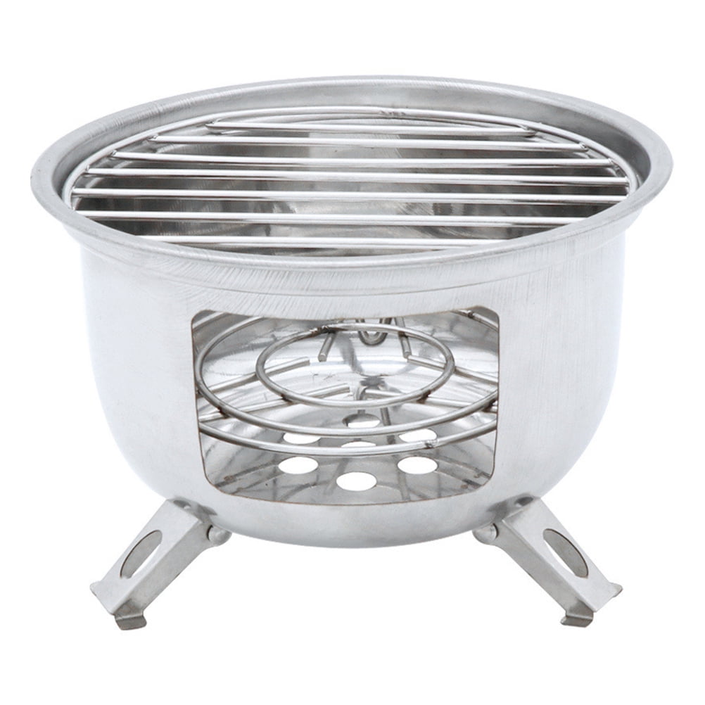 1 Set of Portable Barbecue Stove Stainless Camping Grill Small Camping ...