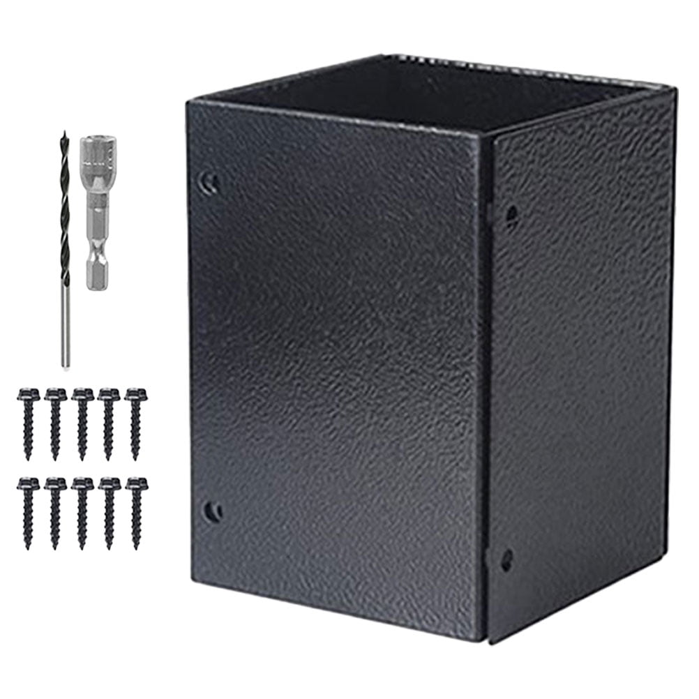 1 Set of Post Protectors Decks Fence Post Support Bases Metal Deck Base ...